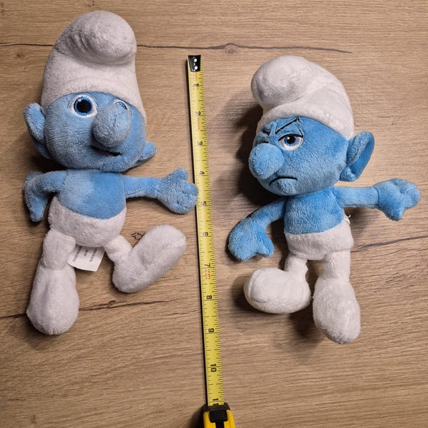 Vintage Smurf Plush Toy - Etsy