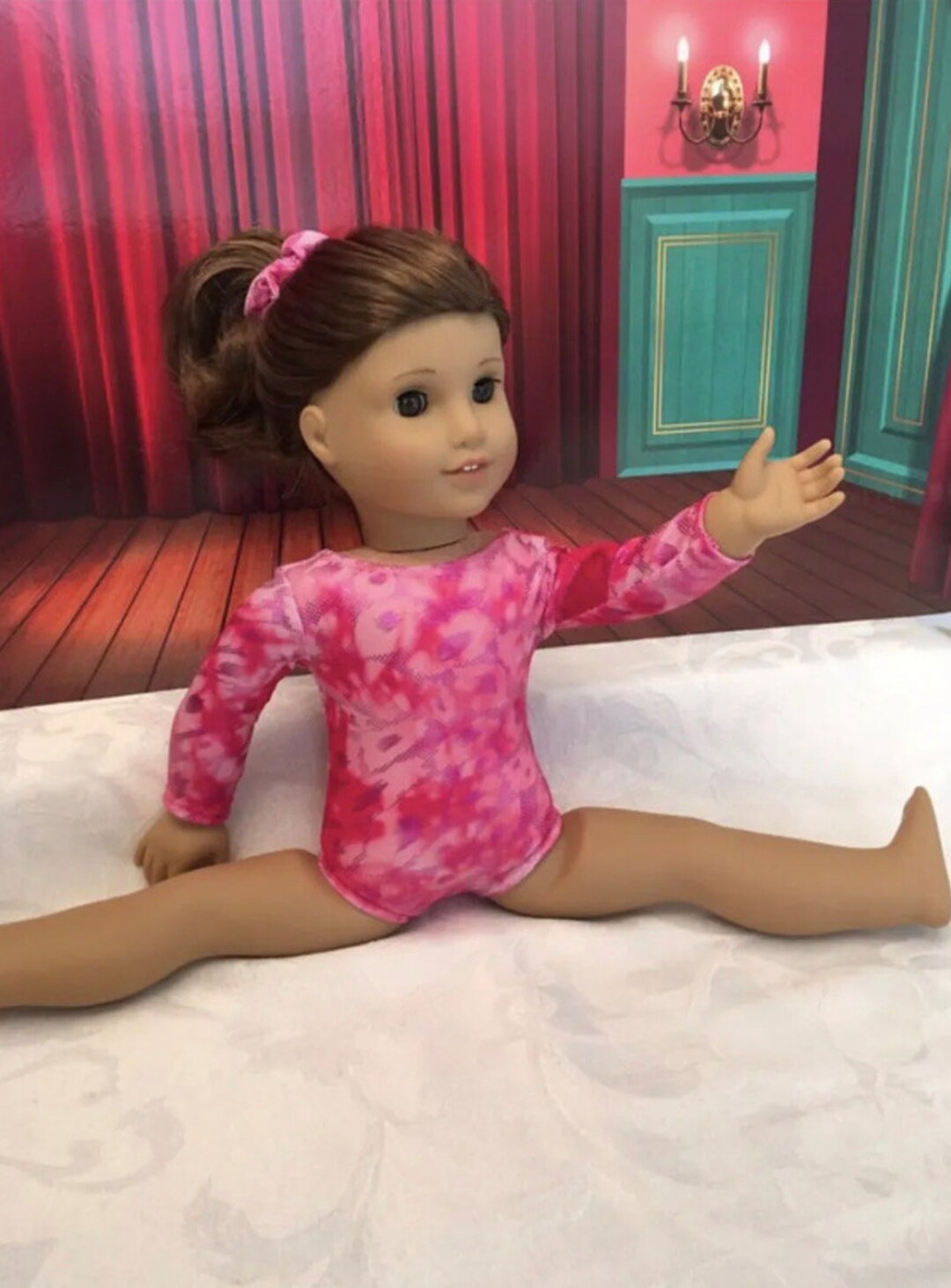 18 Inch Doll Handmade Pink Olympics/gymnastics Leotard Fits American ...