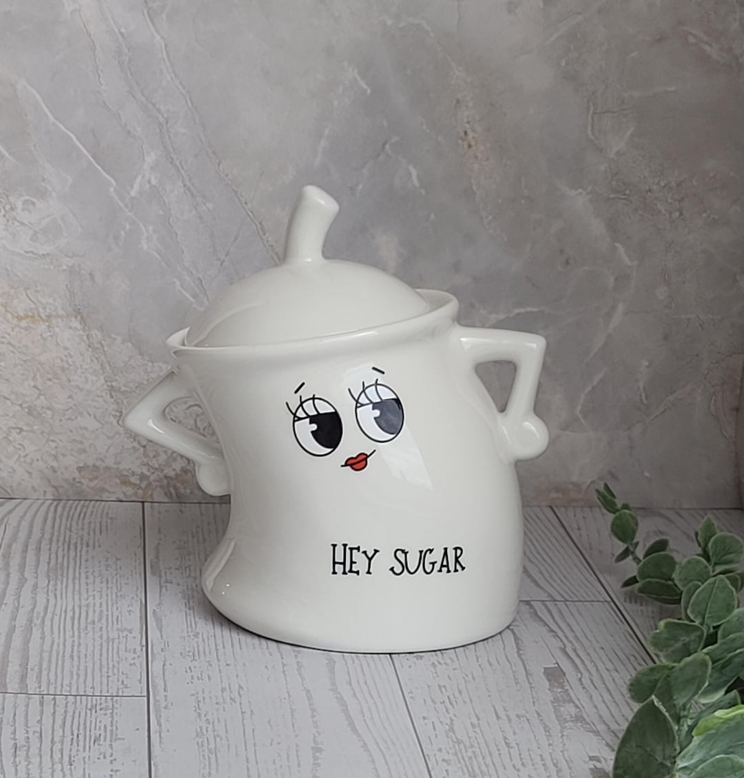 Hey Sugar Sassy Jar: Ceramic Coffee Station Canister, 10 Oz - Etsy