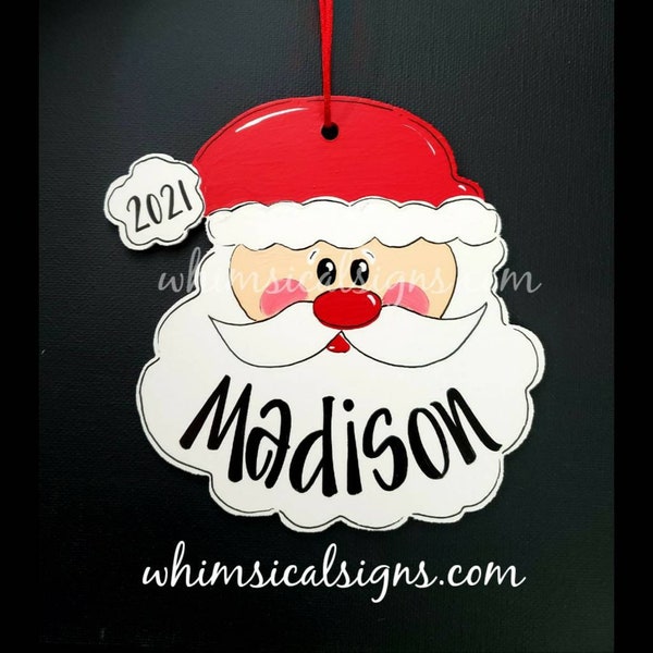 Santa Ornament - Etsy