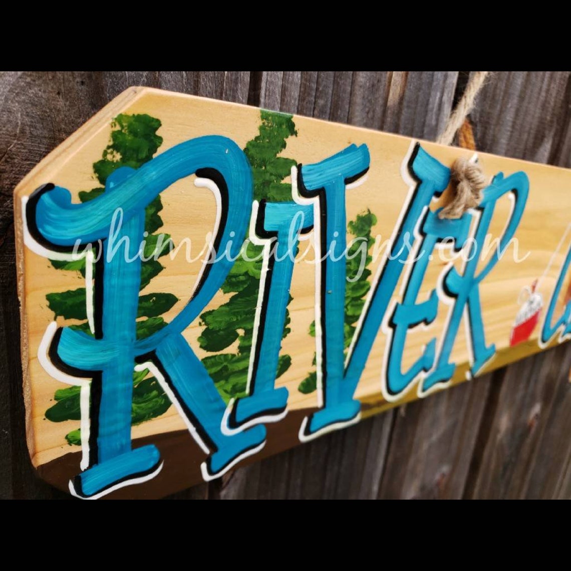 River Life Sign River Decor Rustic Decor Cypress Sign - Etsy