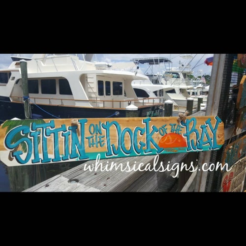 Sittin' on the Dock of the Bay Dock Sign Beach Decor - Etsy
