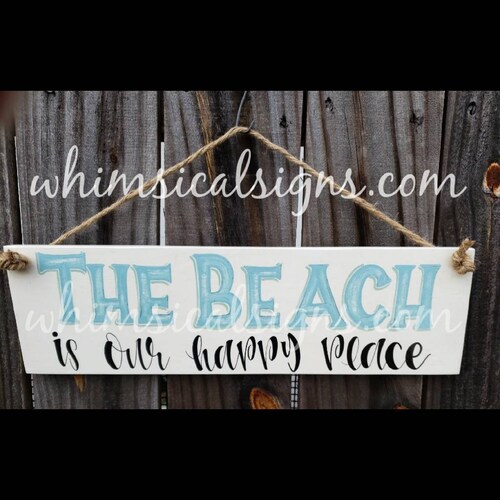 Beach Pallet Art the Beach is My Happy Place Sign Happy - Etsy