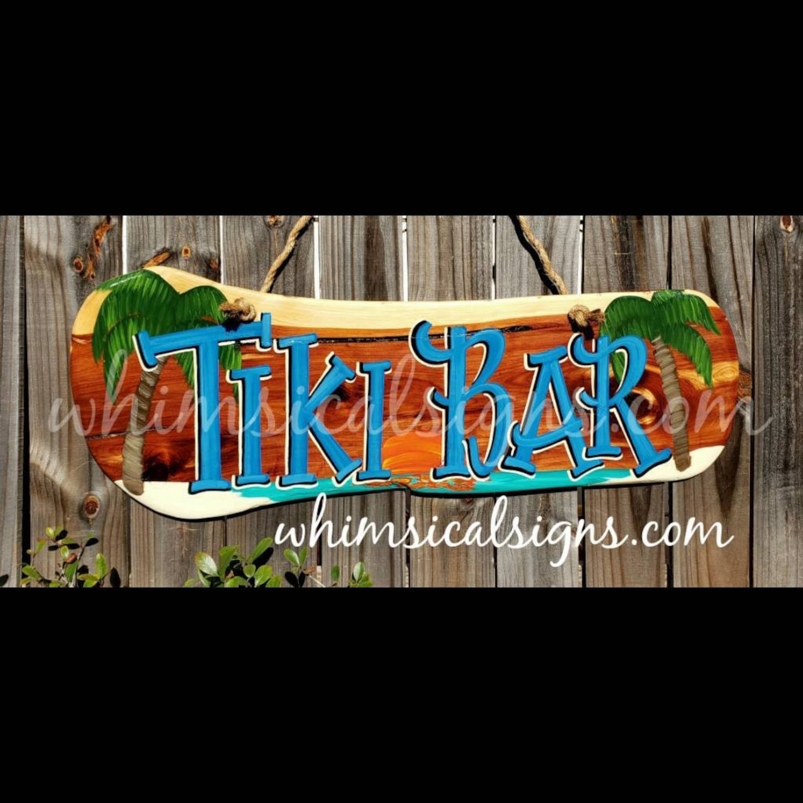 Tiki Bar, Outdoor Bar Decor, Exterior Cedar Sign, Tropical Decor, 30a ...