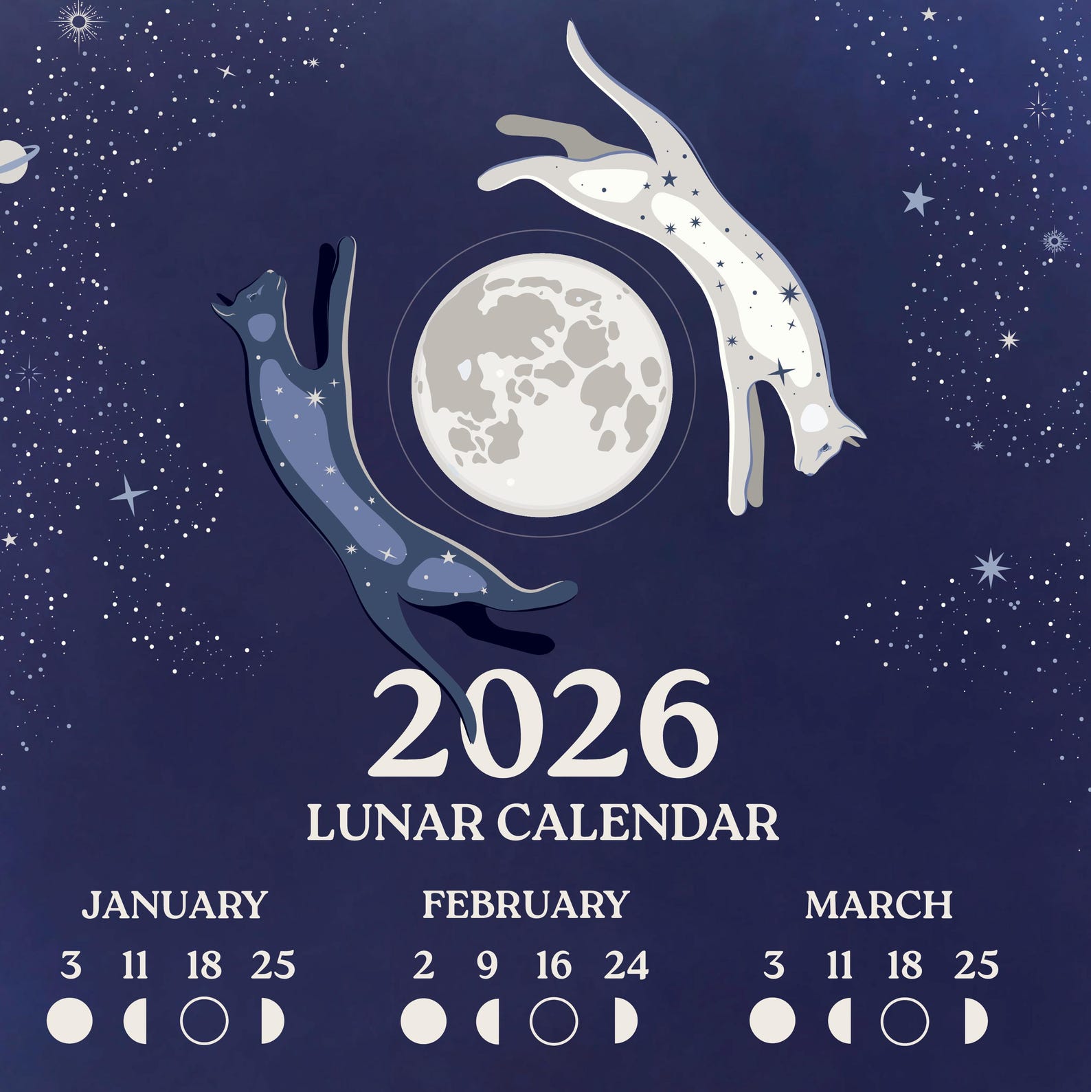 2026 Lunar Calendar - Etsy