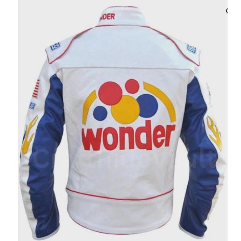 Ricky Bobby Costume Jacket | Talladega Nights NASCAR Style | Men's Faux ...