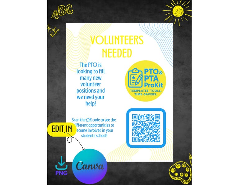 Volunteers Needed Flyer | Editable PTO PTA Canva Template | Back-to ...