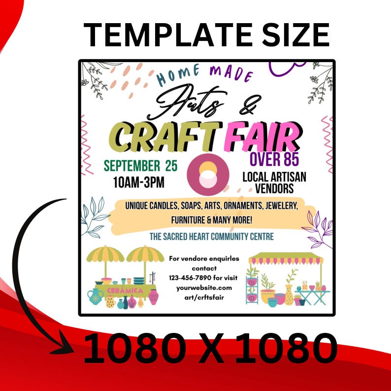 Editable Craft Fair Flyer Template | Vendor & Holiday Fair Event Poster ...