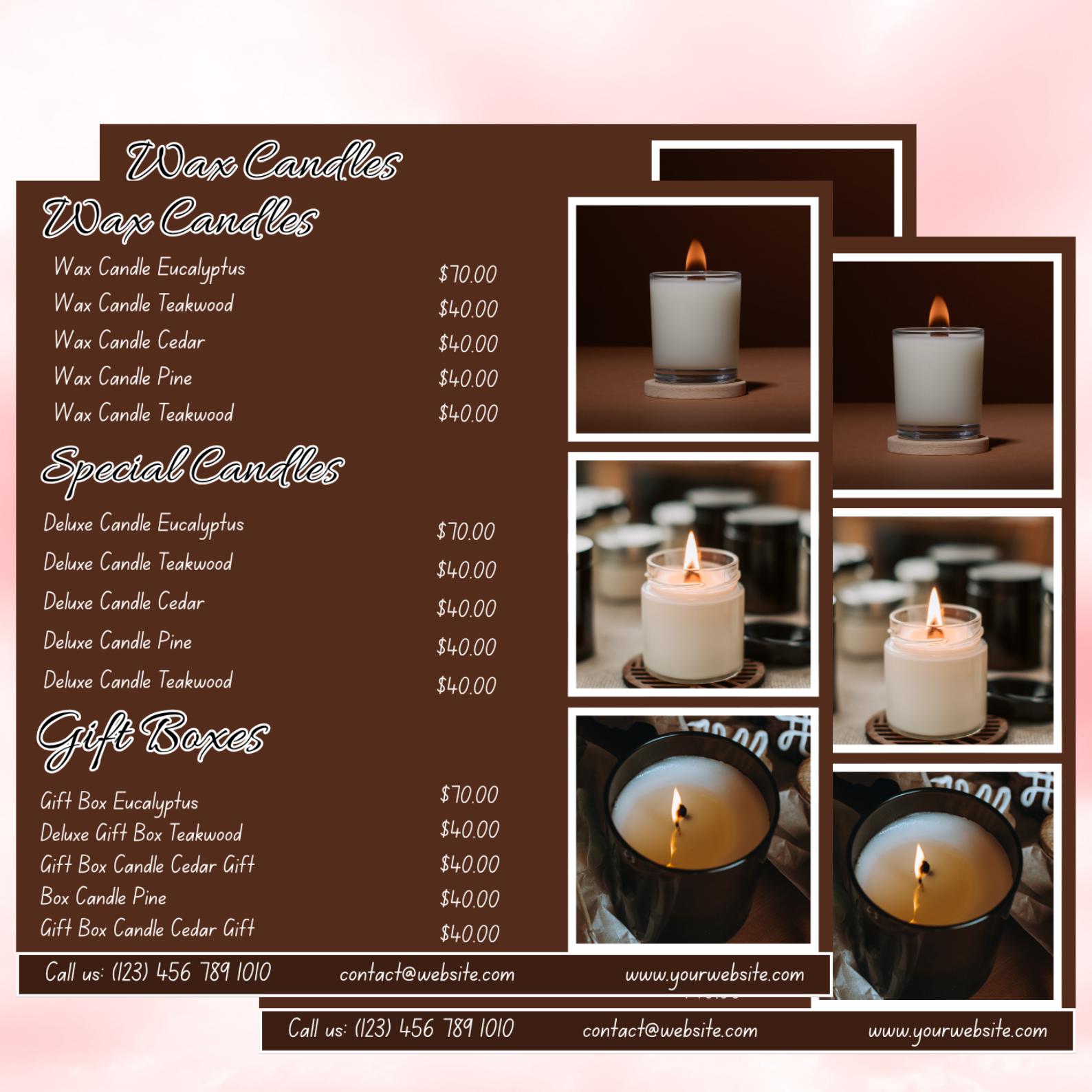 Candle Making Business Flyer | Editable Canva Template | Candle ...