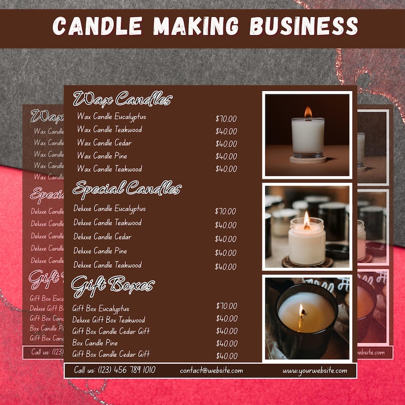Candle Making Business Flyer | Editable Canva Template | Candle ...