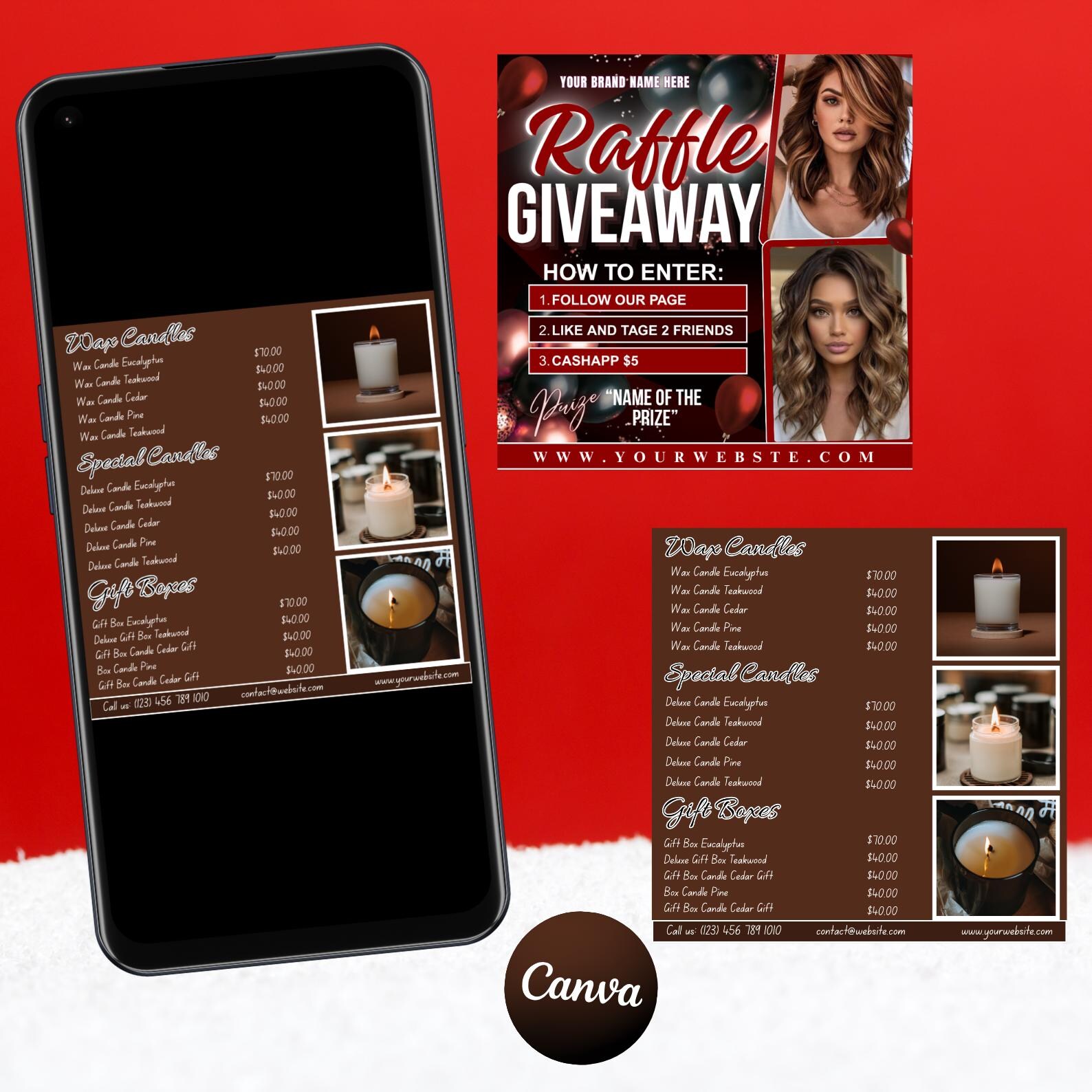 Candle Making Business Flyer | Editable Canva Template | Candle ...