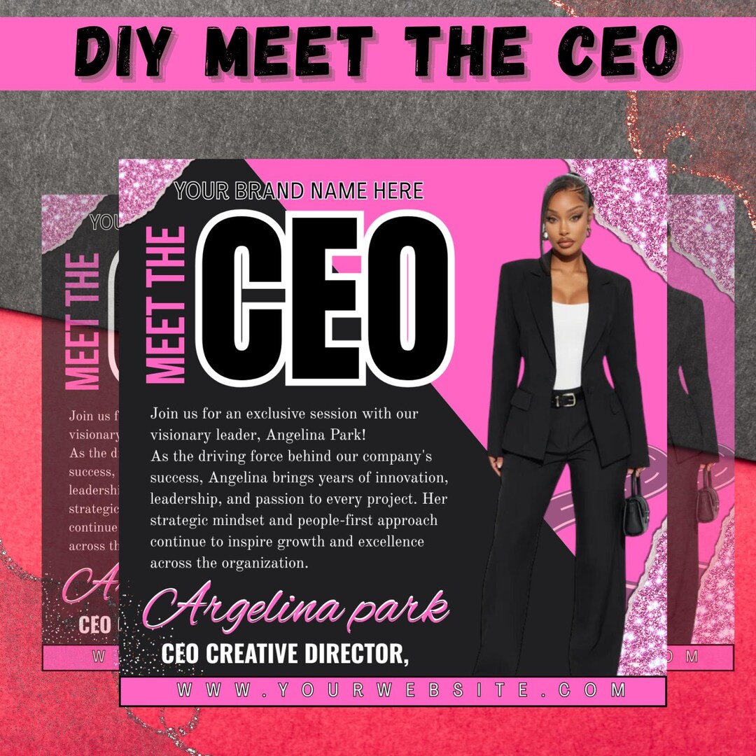 DIY Meet the CEO Flyer Template | Editable Corporate Event Flyer ...