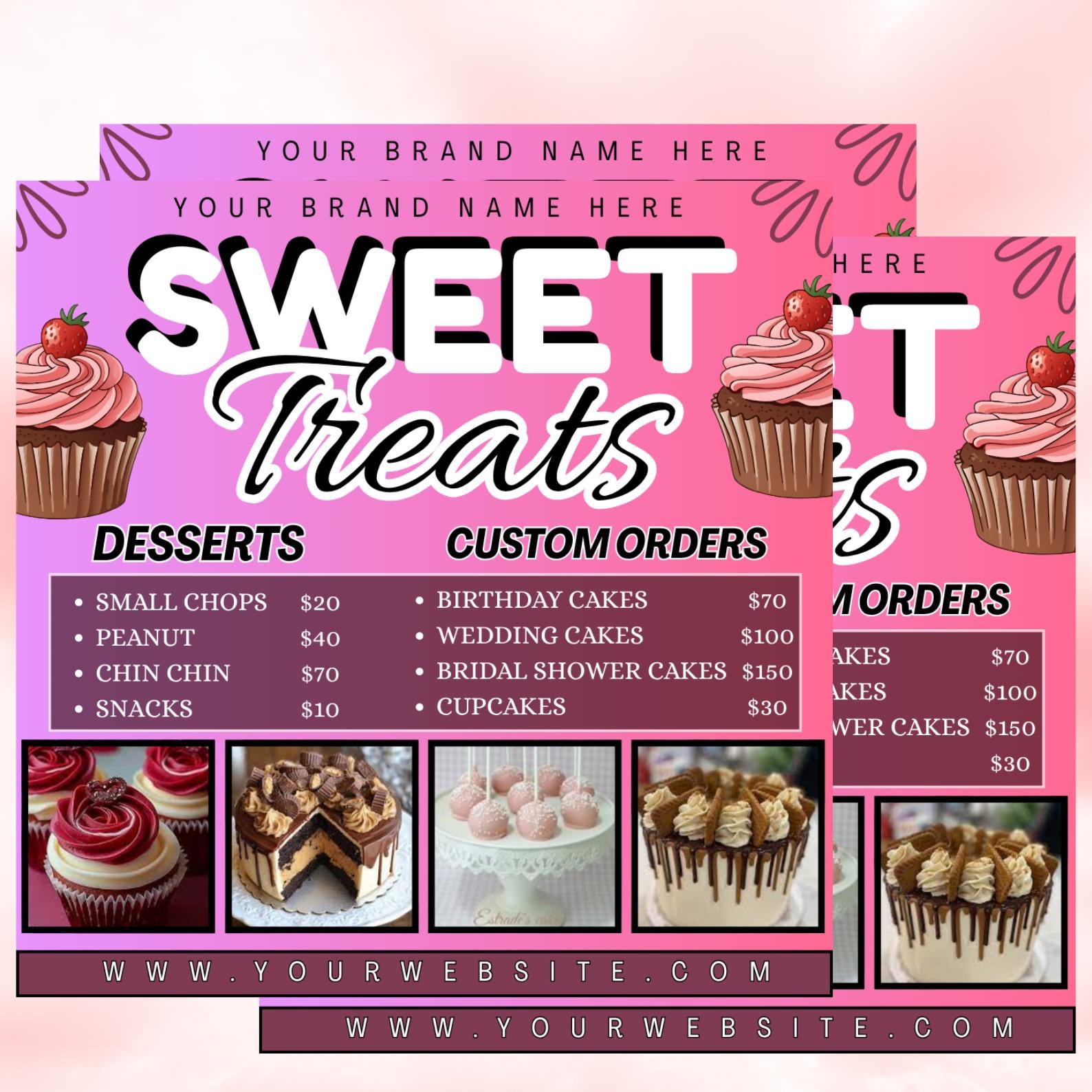 Sweet Treats Flyer Template | Bakery Flyer | Dessert Shop Promotion ...