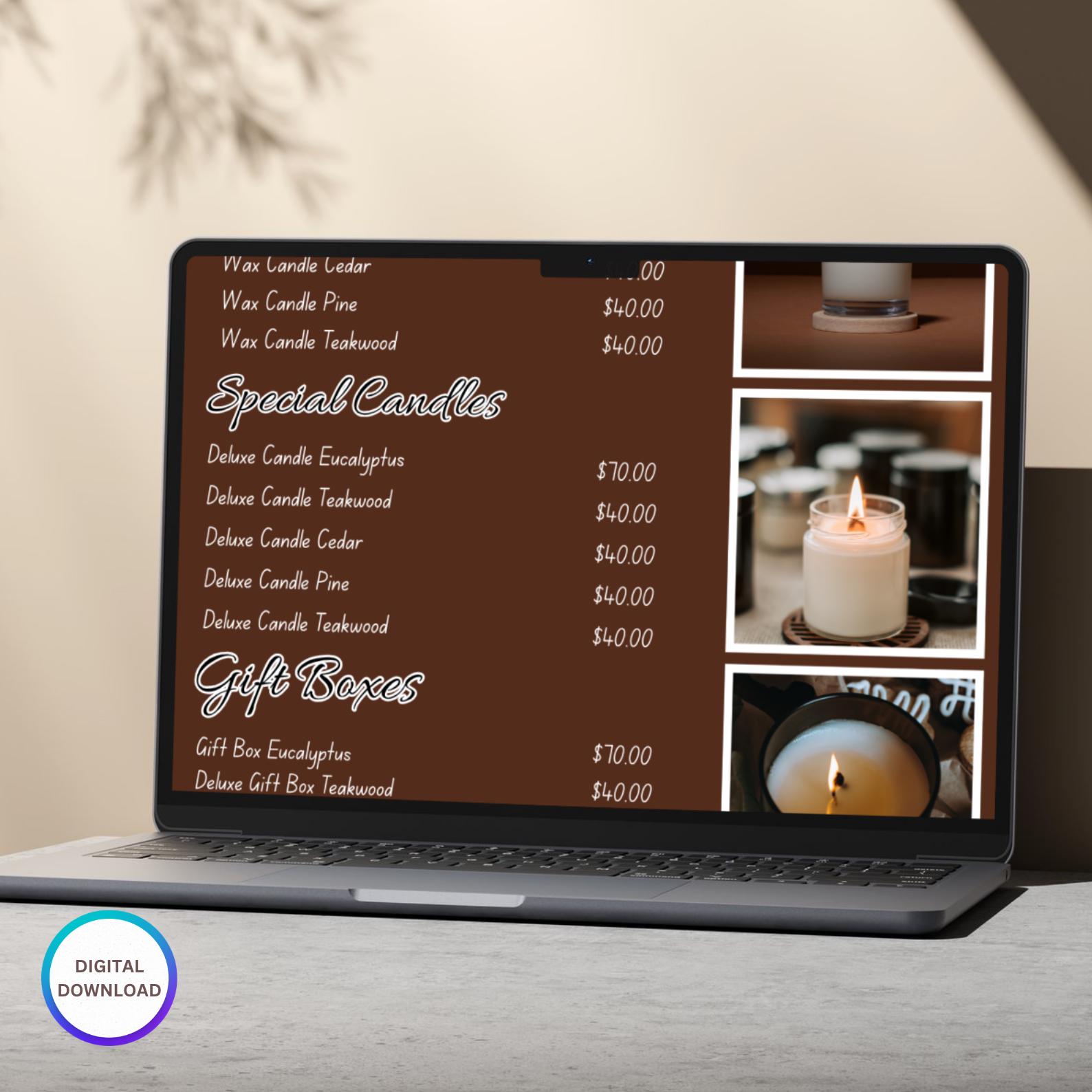 Candle Making Business Flyer | Editable Canva Template | Candle ...