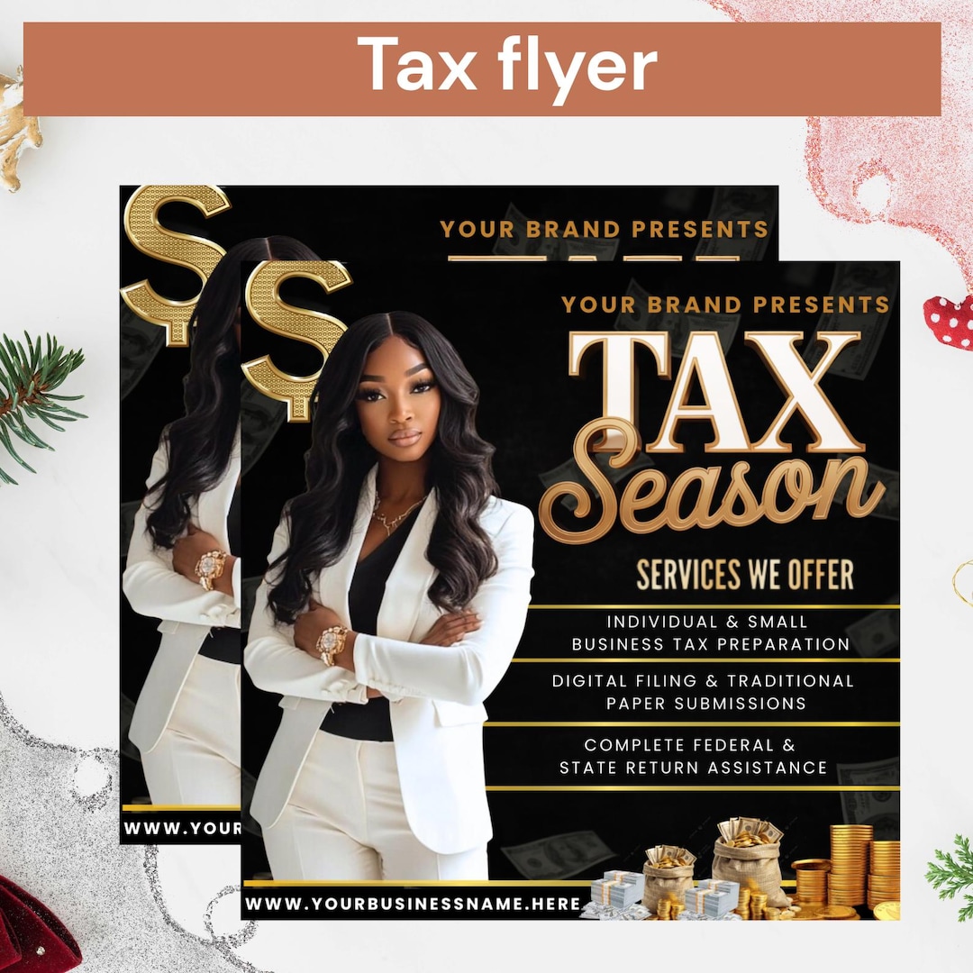 Tax Refund Flyer Template, Modern 2026 Tax Season Flyers, Accounting ...