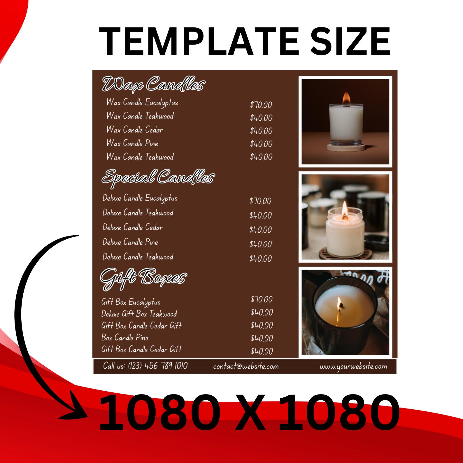Candle Making Business Flyer | Editable Canva Template | Candle ...