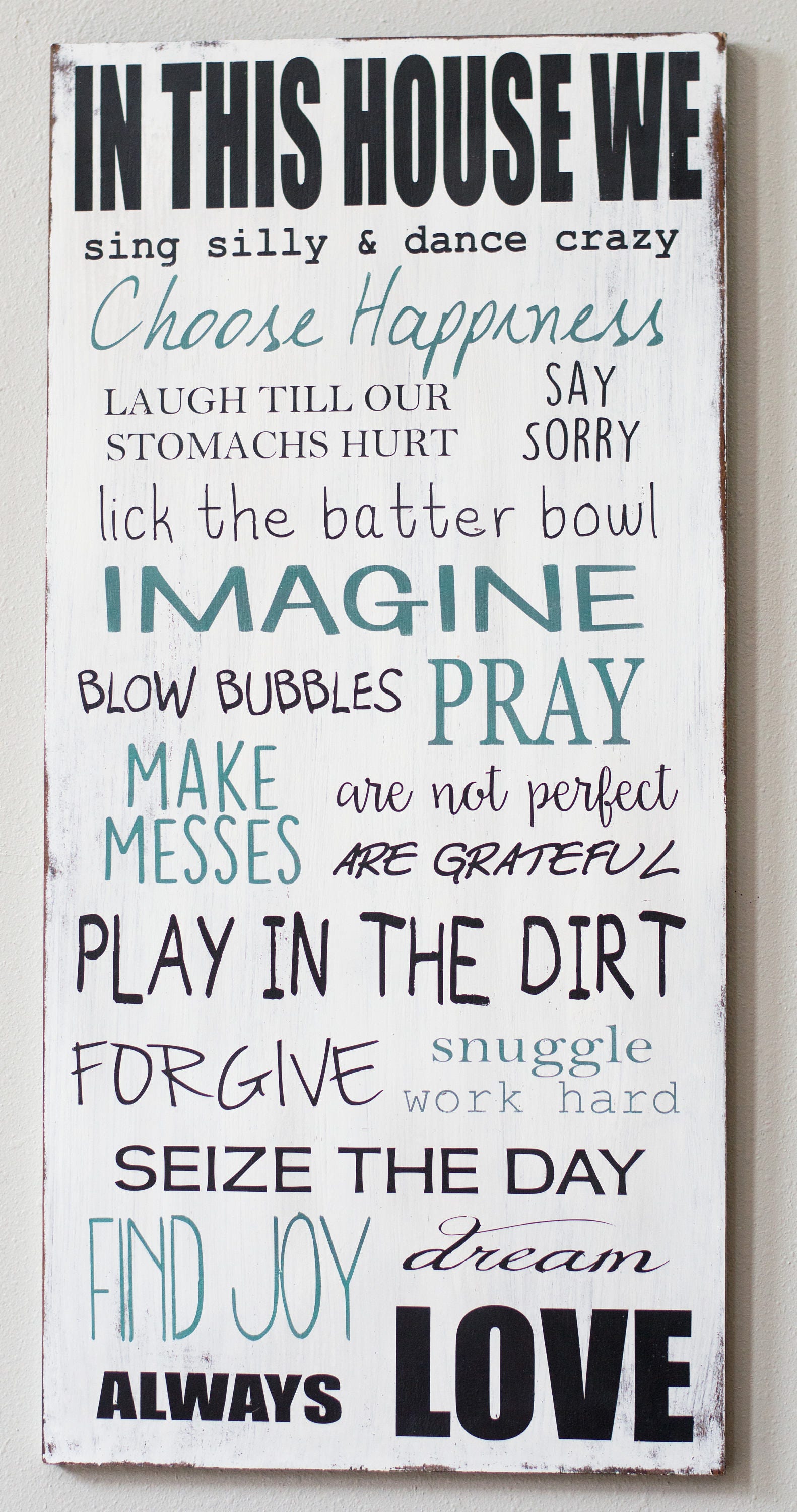 In This House We Do Sign- Family Sign - Family Rules Sign - Etsy