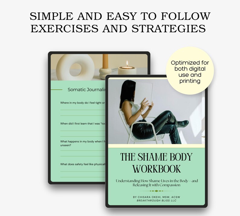 The Shame Body Workbook | Printable Somatic Healing Journal | Digital ...
