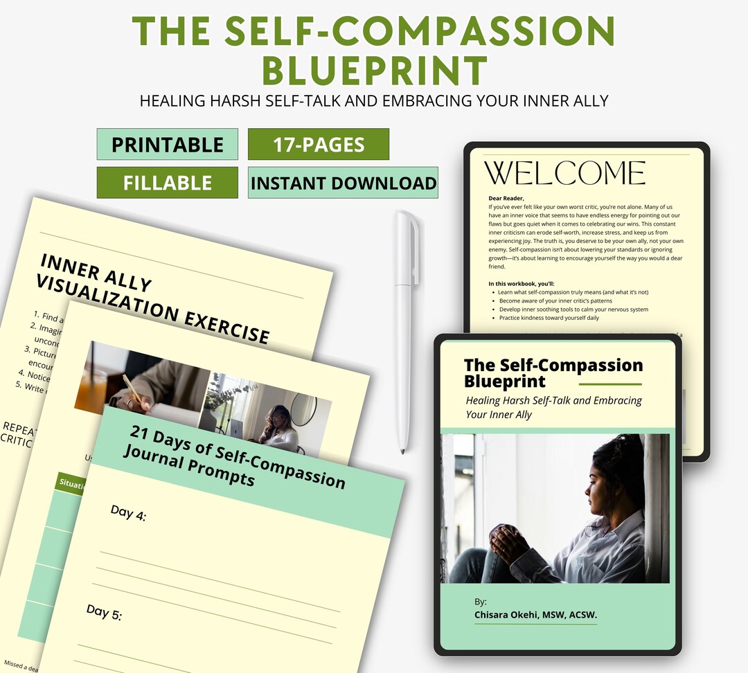 The Self-compassion Blueprint | Digital Workbook to Heal Harsh Self ...