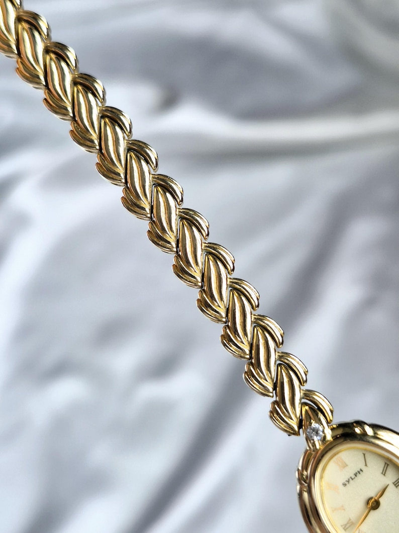 Vintage Citizen Sylph Champagne Gold Bracelet Watch, Roman Numeral Dial ...