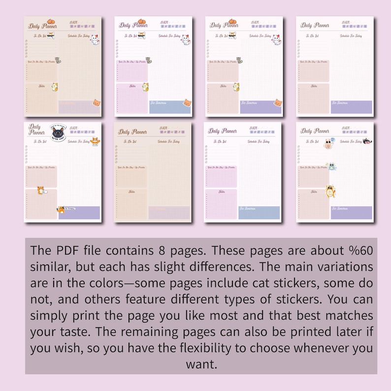 2026 Daily Planner Printable: To-do List & Schedule (digital Download ...