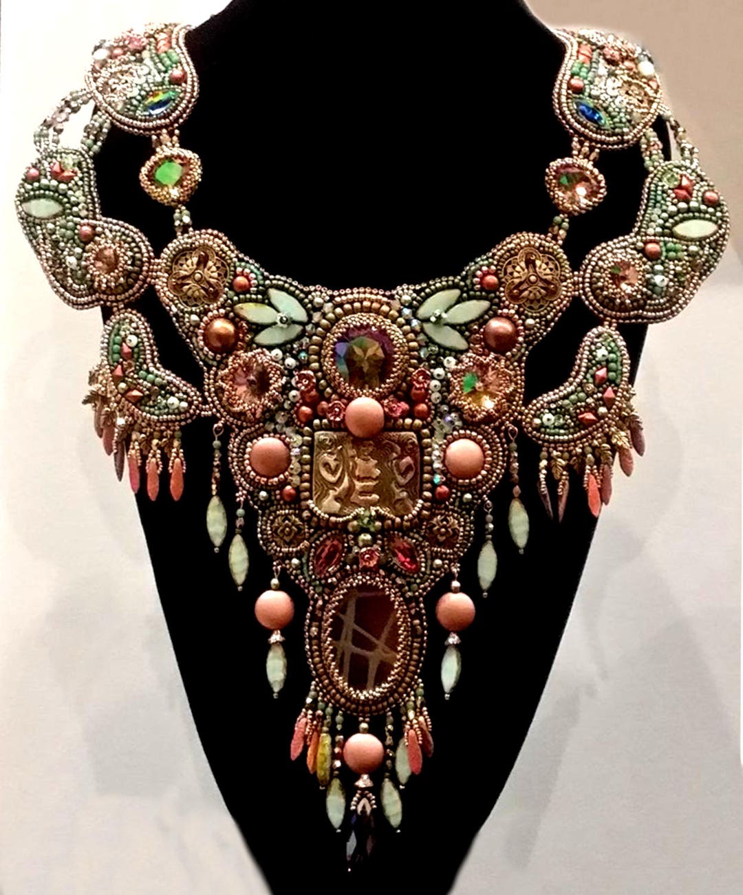 Secret Garden Bead Embroidered Collar Necklace,bead Dreams Finalist ...