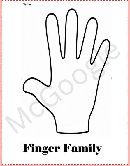 Bilingual Finger Family Cut & Paste | English and Spanish | Pre-k ...