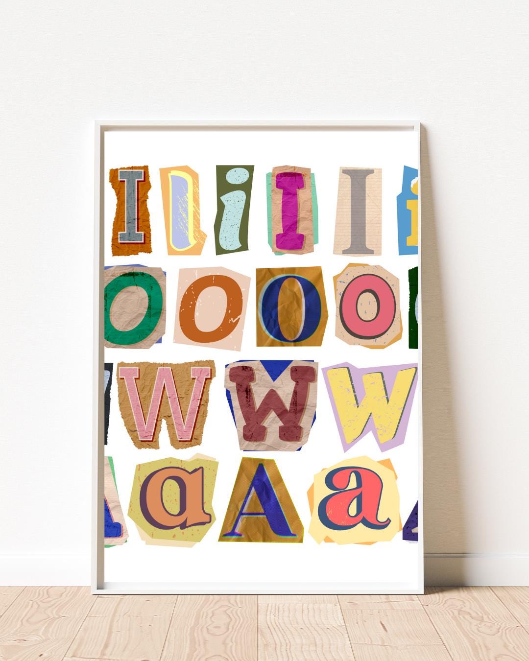 Iowa City Collage Letters Print – Digital Download Wall Art, Retro ...