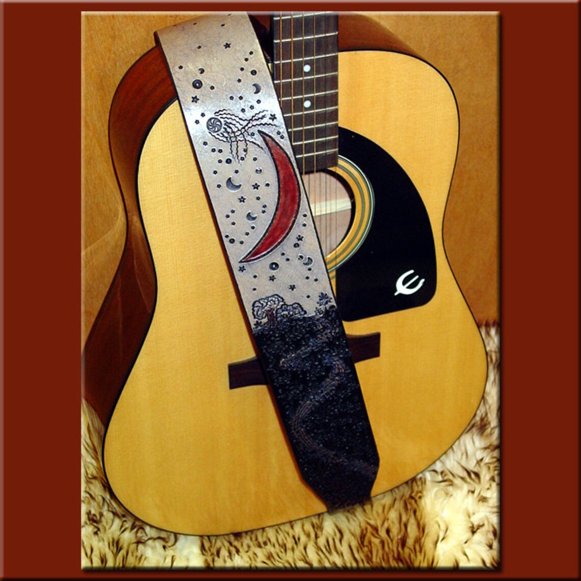 MIDNIGHT CRESCENT MOON Design • A Beautifully Hand Tooled, Hand Crafted ...
