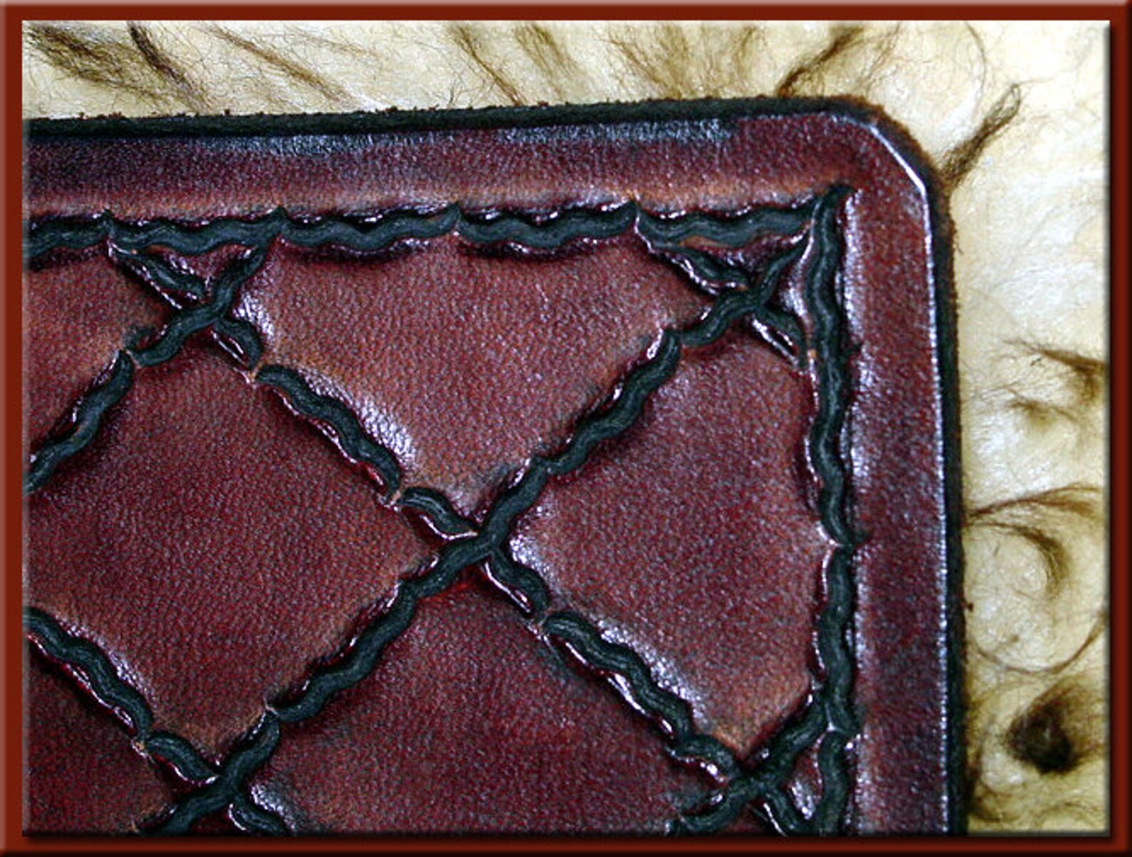 Leather CROSSHATCH Design A Beautifully Designed Hand | Etsy