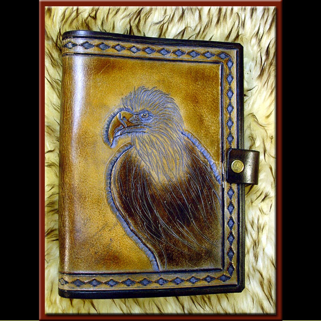EAGLE Journal A Beautifully Hand Crafted Medium Sized Leather Journal ...
