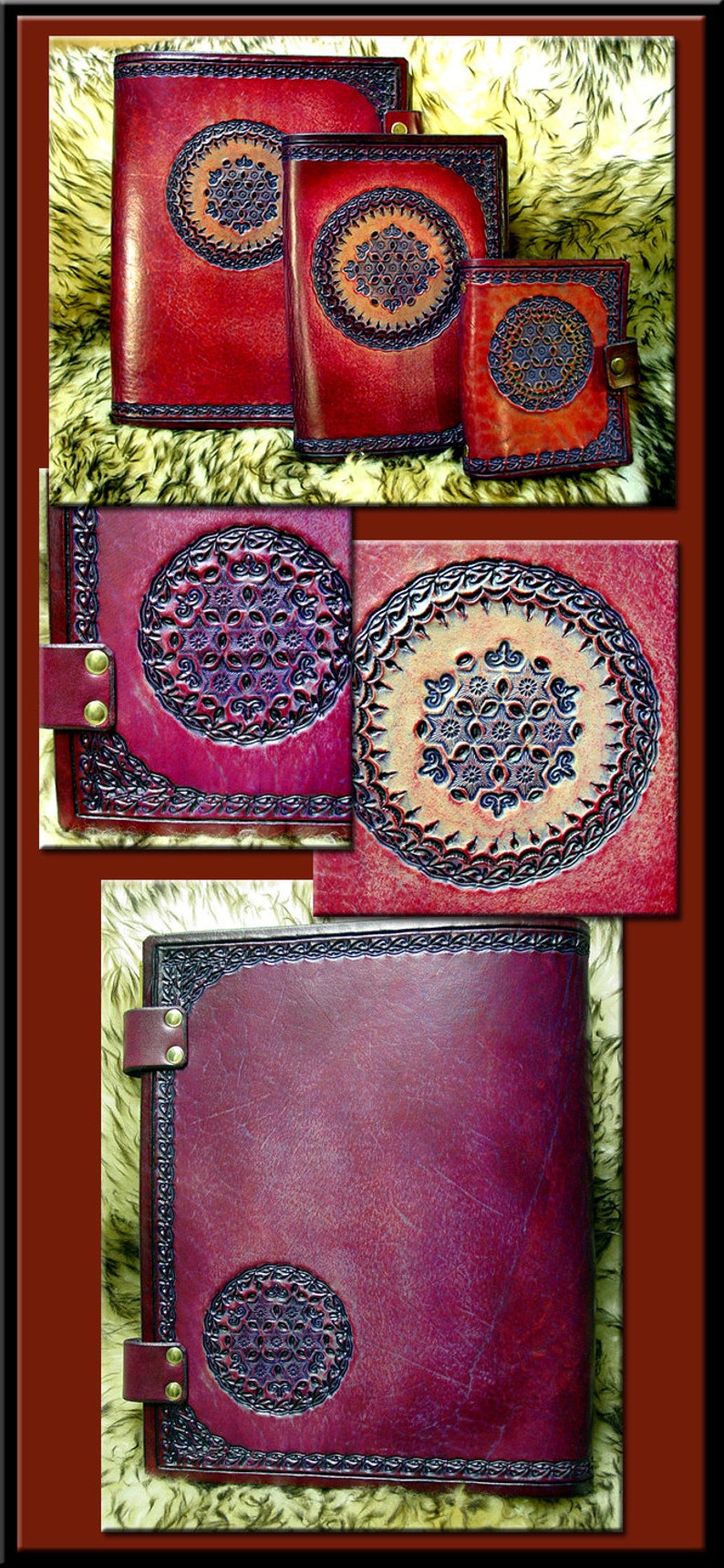 MANDALA Design A Beautifully Hand Crafted Full Size Leather - Etsy