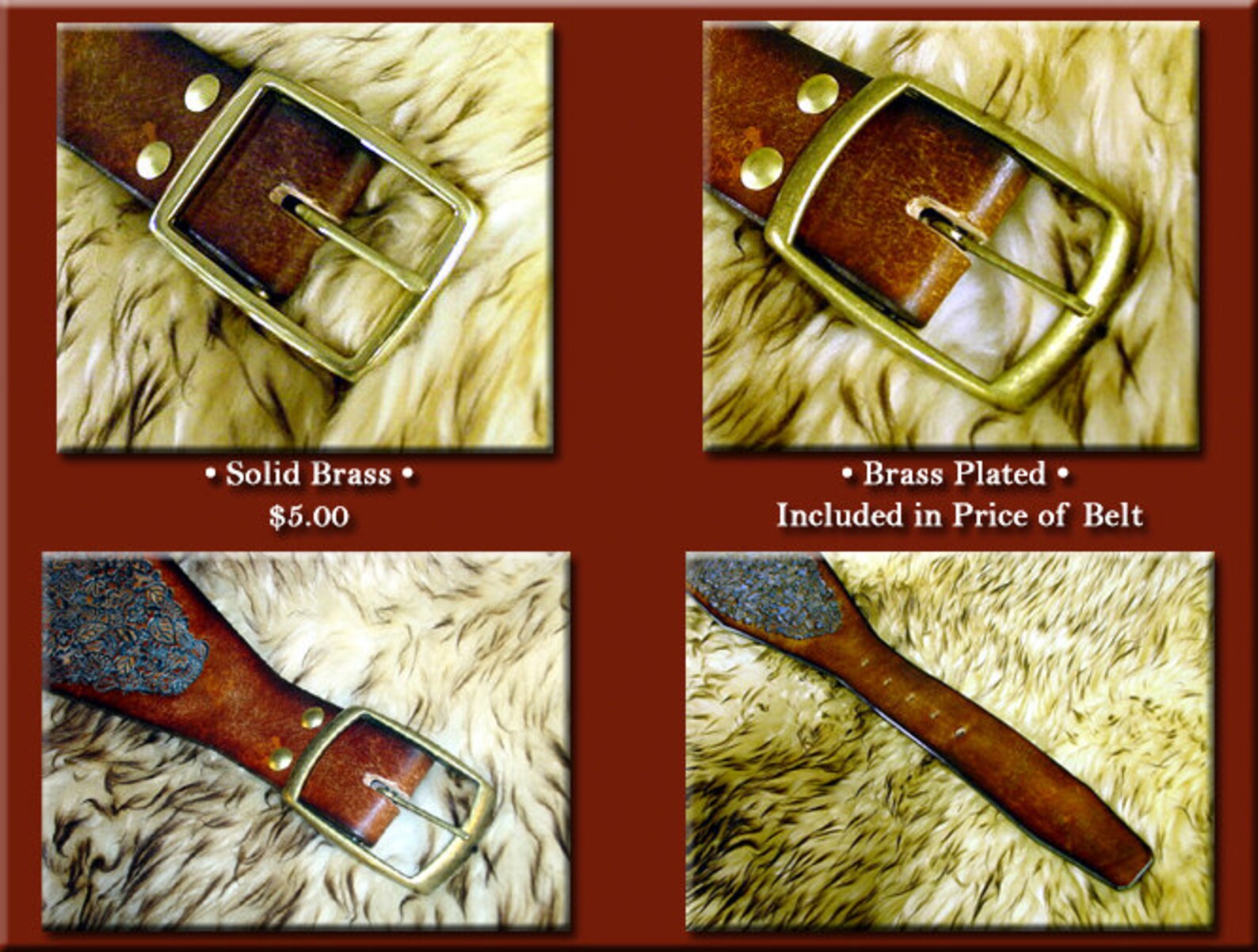 Stylish 4" Wide LEATHER WEIGHTLIFTING BELT, Forest Leaves Design • A ...