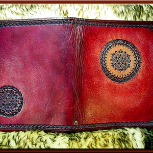 MANDALA Design - A Beautifully Hand Crafted Full Size Leather Journal ...