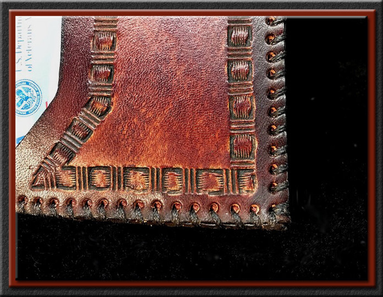 THE EXECUTIVE Border Design A Beautifully Hand Tooled Hand - Etsy