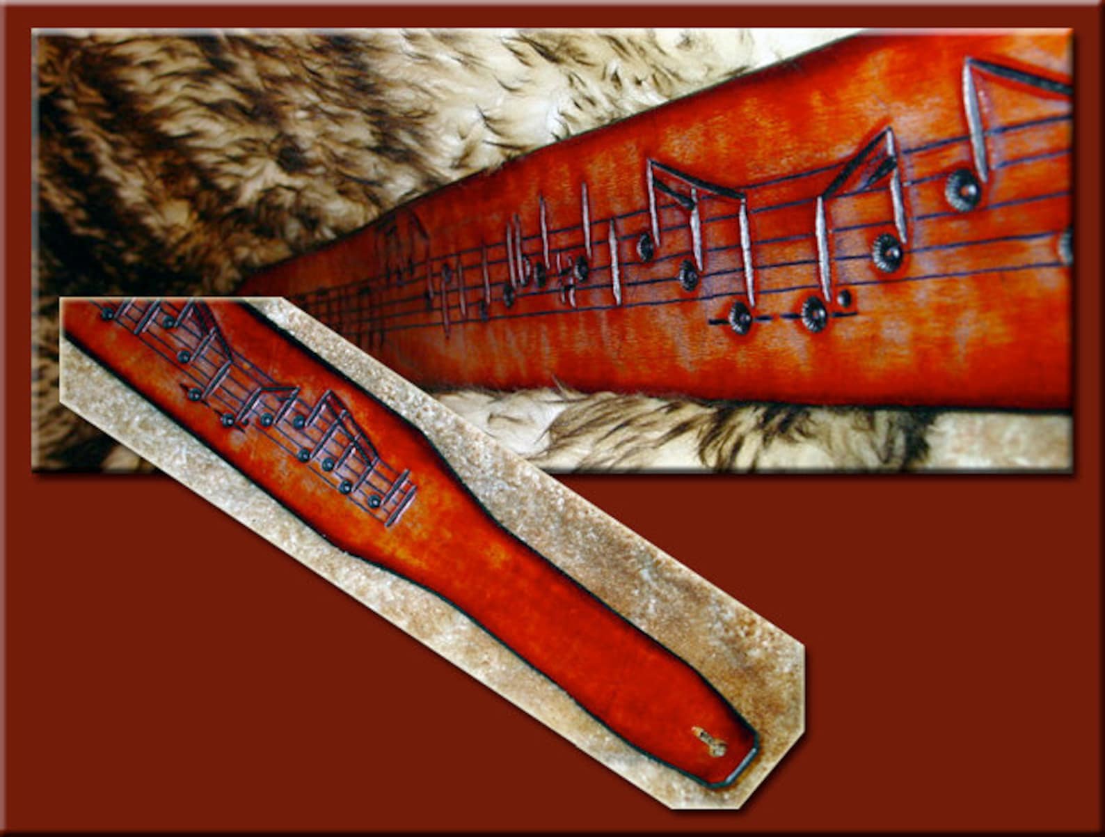 BASS CLEFF & MUSIC Design A Beautifully Hand Tooled | Etsy