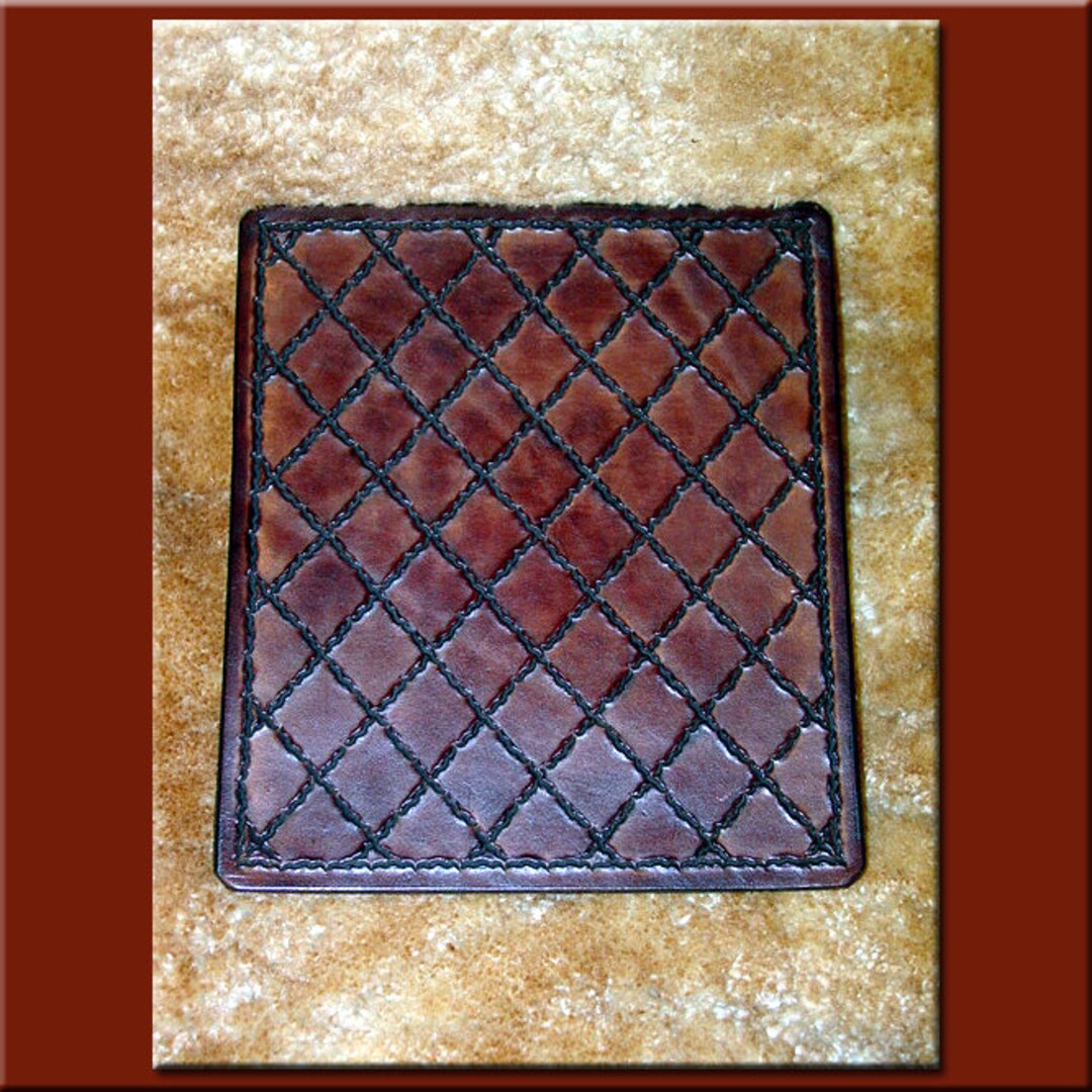 Leather CROSSHATCH Design, A Beautifully Designed, Hand Tooled ...