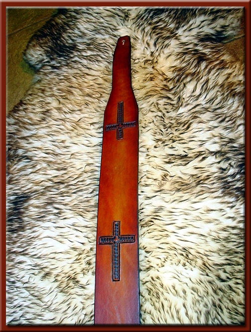 Custom Fit CHRISTIAN CROSS Design A Beautifully Hand Tooled | Etsy