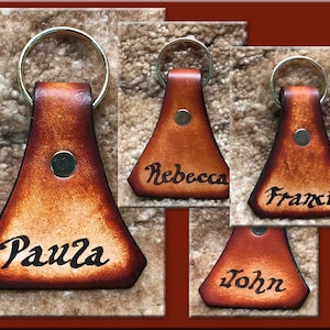 Personalized NAME KEY RINGS, Calligraphy Design, Handcrafted, Hand ...