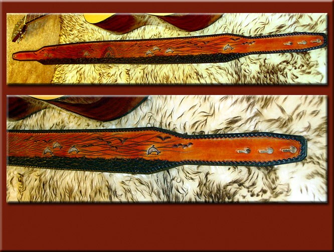 OCEAN SUNSET Design A Beautifully Hand Tooled Hand Crafted | Etsy