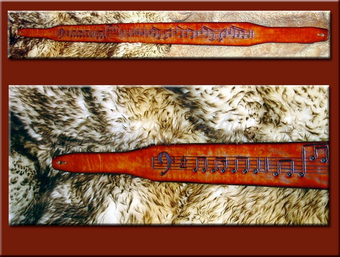 BASS CLEFF & MUSIC Design A Beautifully Hand Tooled | Etsy