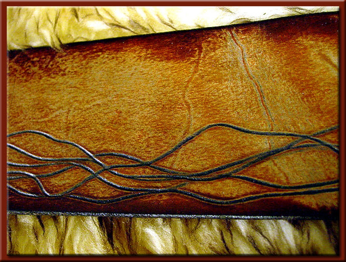 SWIRL Design A Beautifully Hand Tooled Hand Crafted Leather | Etsy