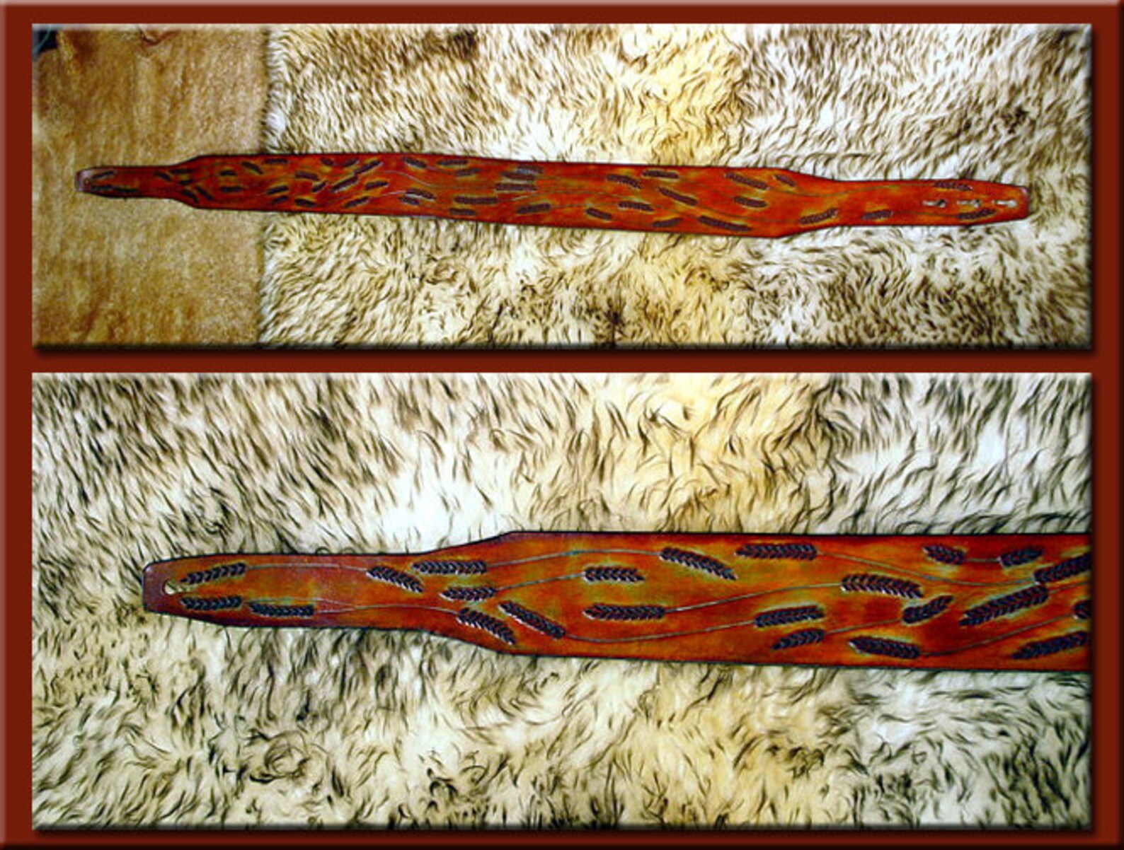 WHEAT Design A Beautifully Hand Tooled Hand Crafted Leather - Etsy