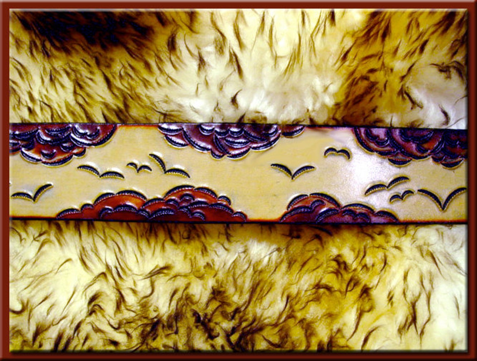 BIRDS & CLOUDS Design A Beautifully Handcrafted Leather | Etsy