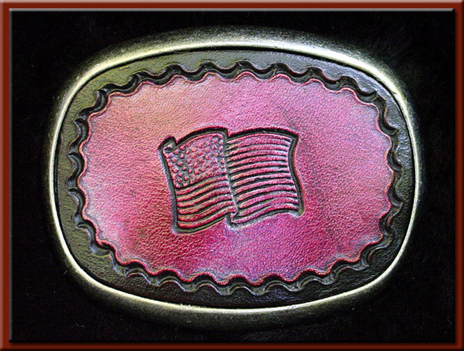 UNITED STATES FLAG Emblem Design Handcrafted Hand Tooled | Etsy