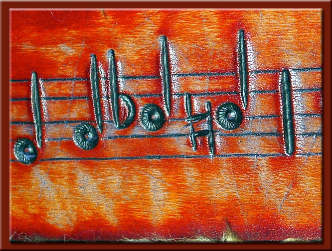 BASS CLEFF & MUSIC Design A Beautifully Hand Tooled | Etsy