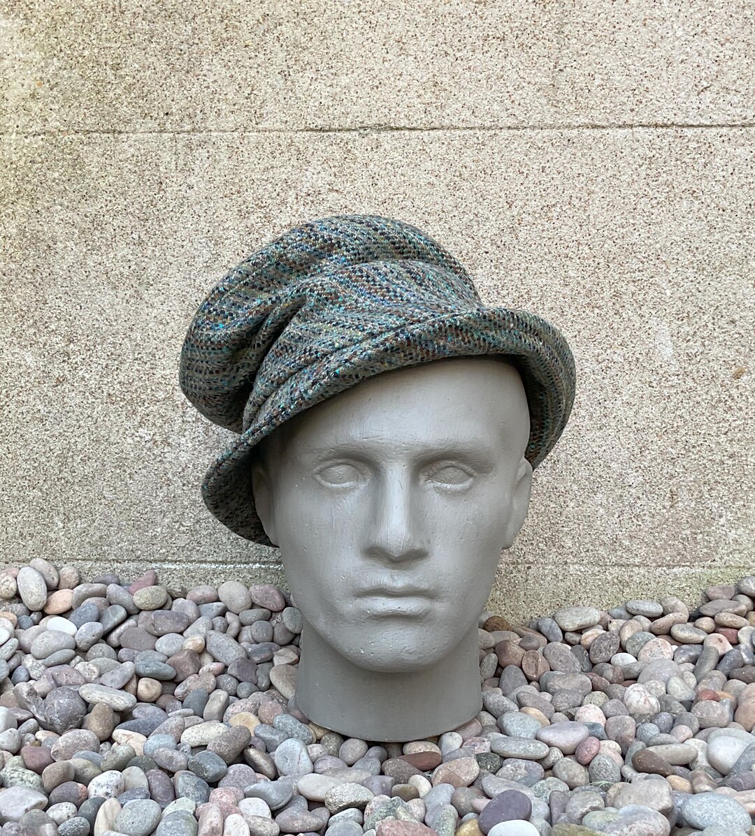 Eco-friendly Green Wool Unconstructed Top Hat - Handmade From Recycled ...