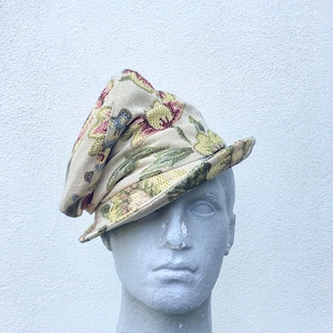 Eco-friendly Artisan Top Hat, Floral Tapestry Fabric, Unconstructed Top ...