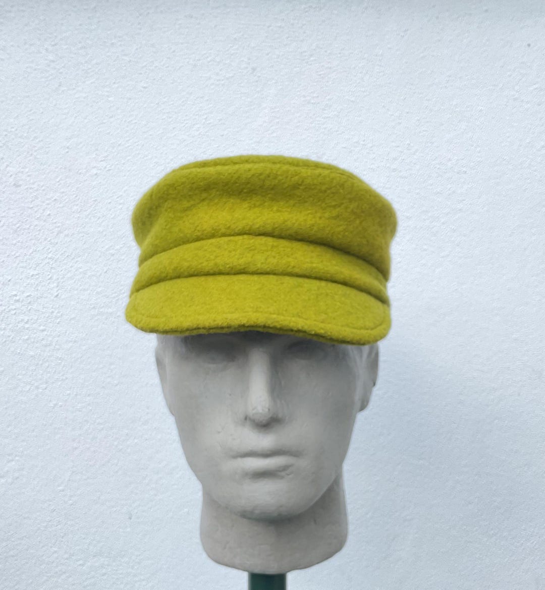 Green Boiled Wool Fisherman Cap, Handmade Breton Cap Made With Upcycled ...