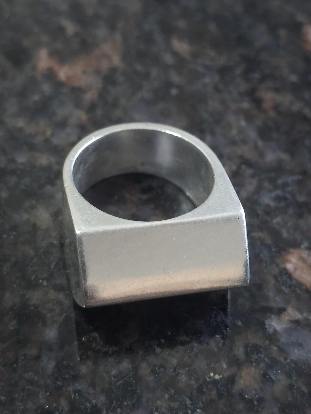 Geometric Ring Signet Ring 925 Sterling Silver, Silver Signet Ring for ...